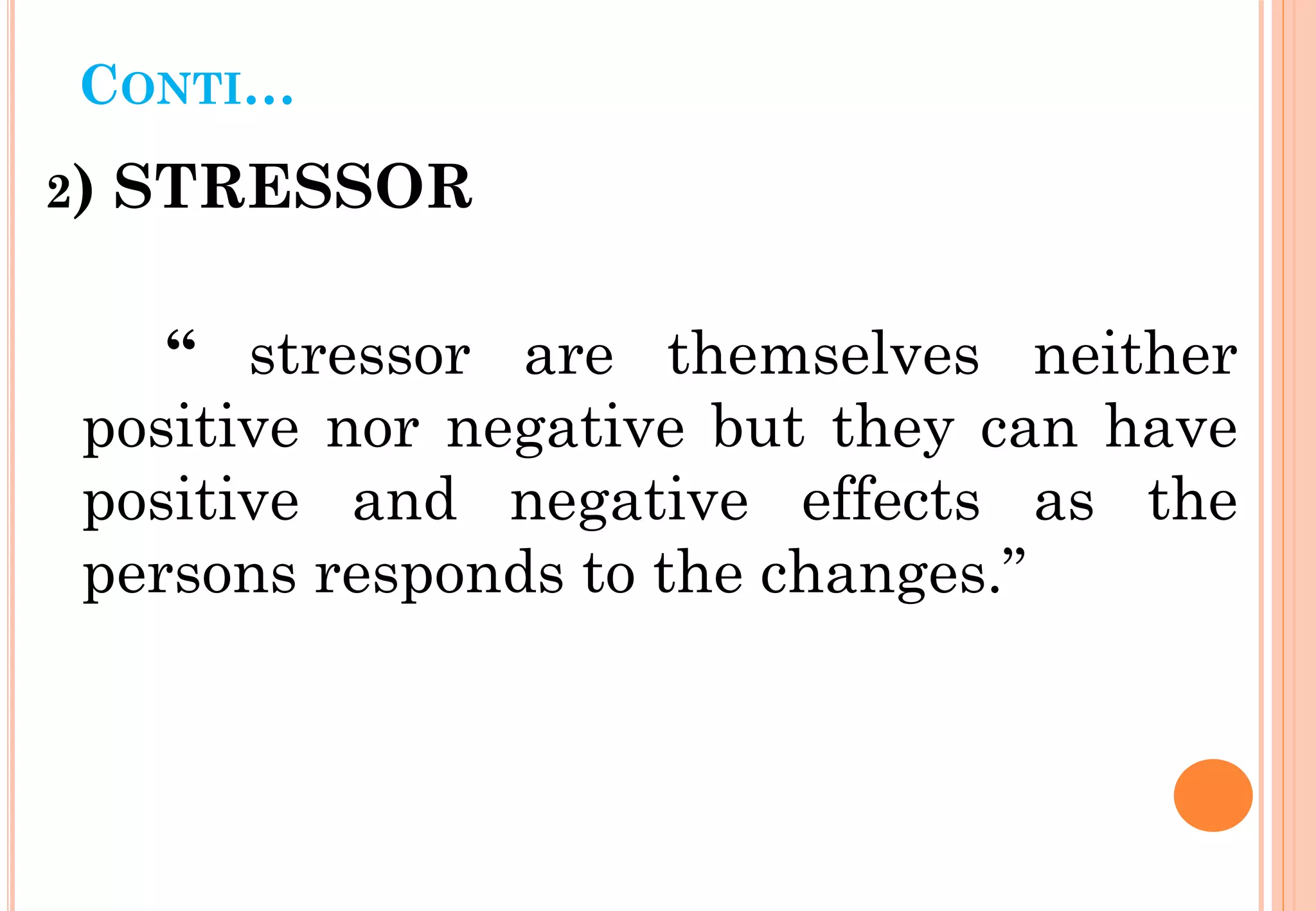 Stress and adaptatiton | PPTX