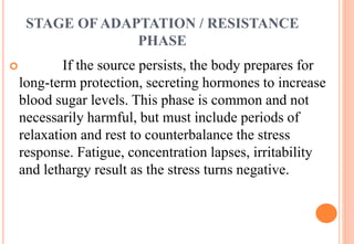 Stress and adaptatiton | PPTX