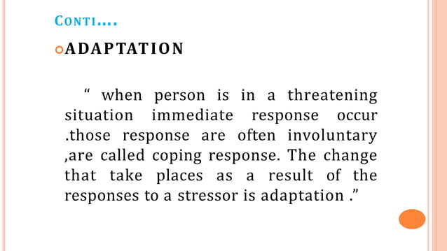 STRESS AND ADAPTATION | PPTX | Mental Health | Diseases and Conditions