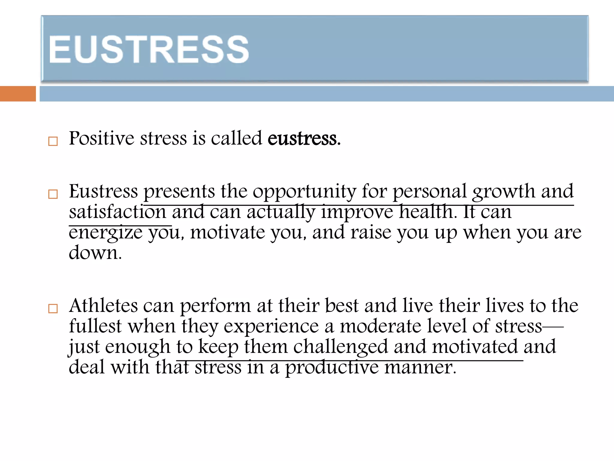 Stress and anxiety management in athletes | PPTX