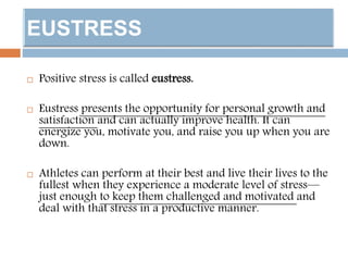 Stress and anxiety management in athletes | PPTX