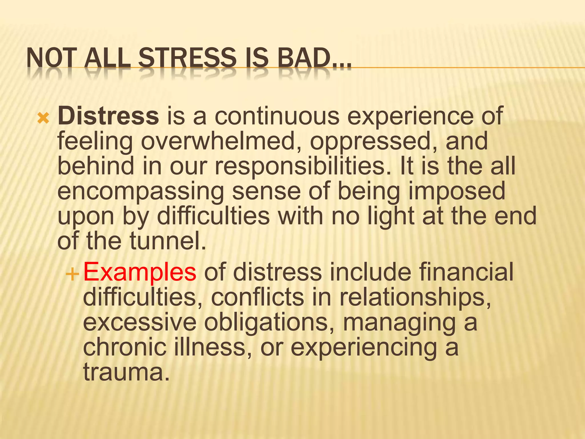 Stress and causes | PPTX