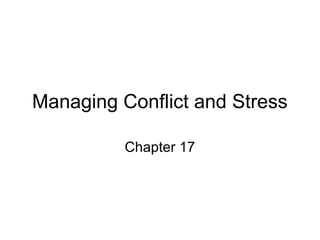 Stress and conflict | PPT