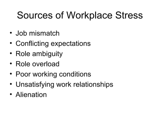 Stress and conflict | PPT