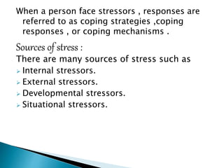 Stress and coping | PPTX