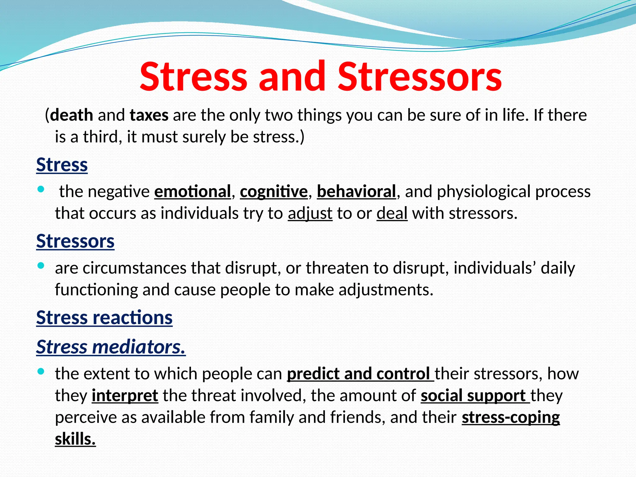 stress and copping psychology 2 level .. | PPTX