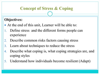 Stress and coping presentation foe BSN(gen.) | PDF