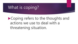 Stress and coping stress | PPT
