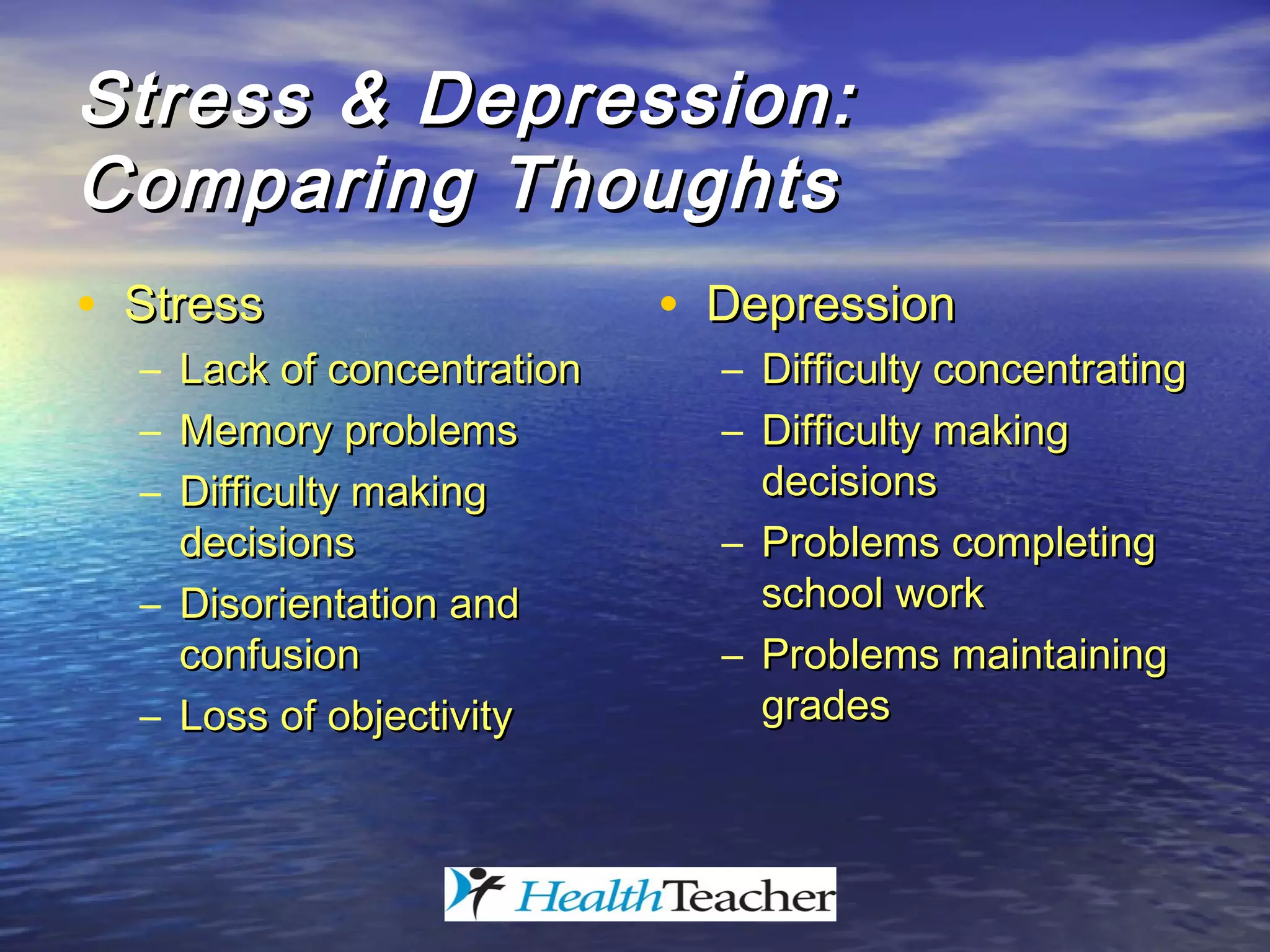 Stress and depression | PPT