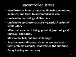Stress management and diabetes mellitus, a problem complex based ...