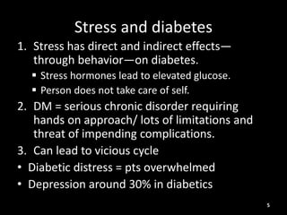 Stress management and diabetes mellitus, a problem complex based ...