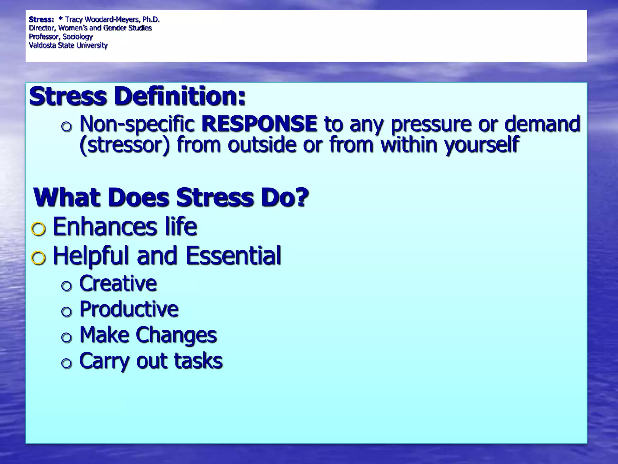 Stress and Distress | PPTX