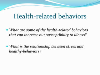 Lecture 8: Stress and illness - Dr. Reem AlSabah | PDF
