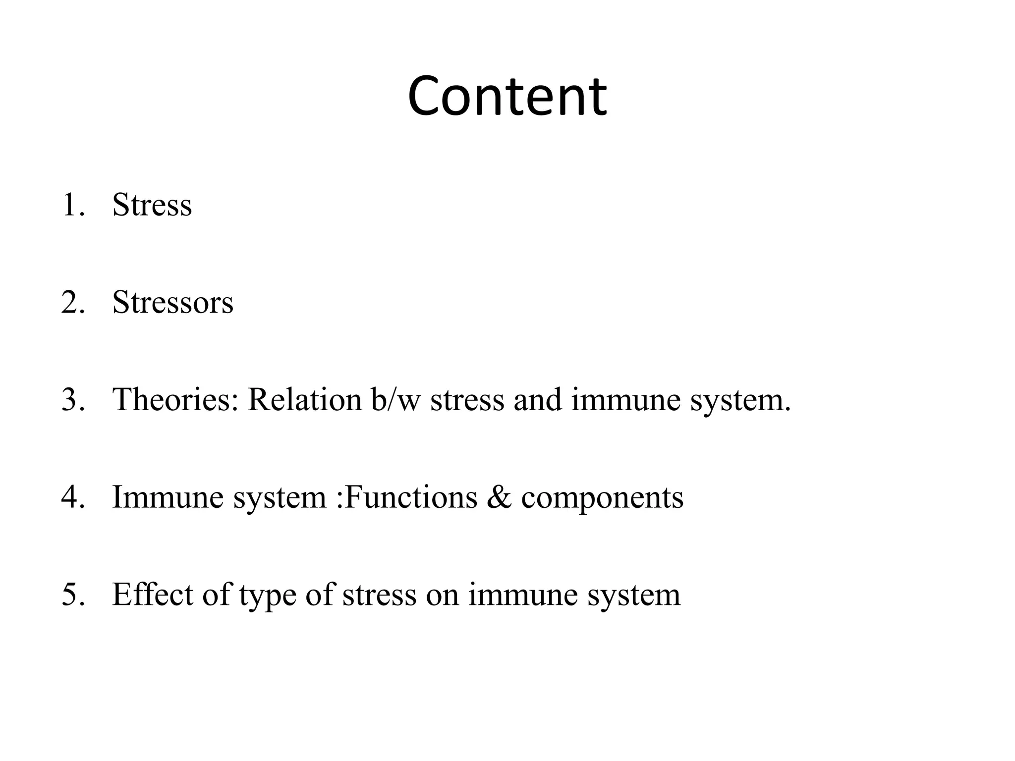 Stress and immune system | PPTX