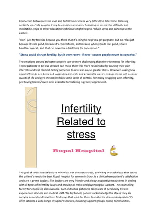 Stress and Infertility | PDF