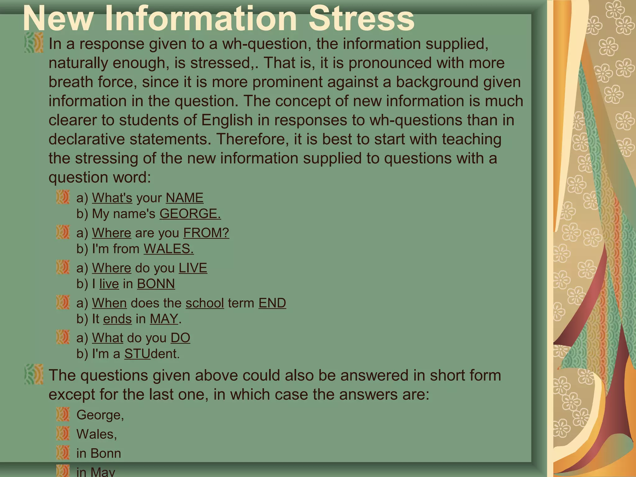 Stress and intonation | PPT