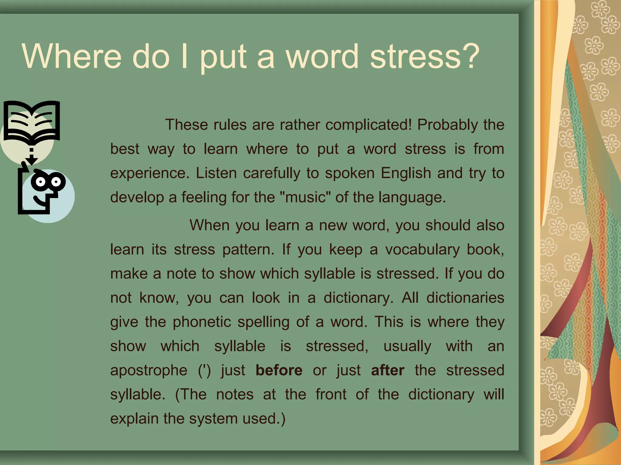Stress and intonation | PPT