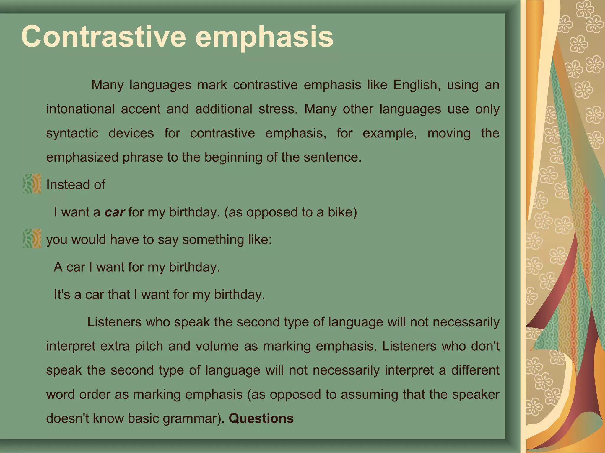 Stress and intonation | PPT