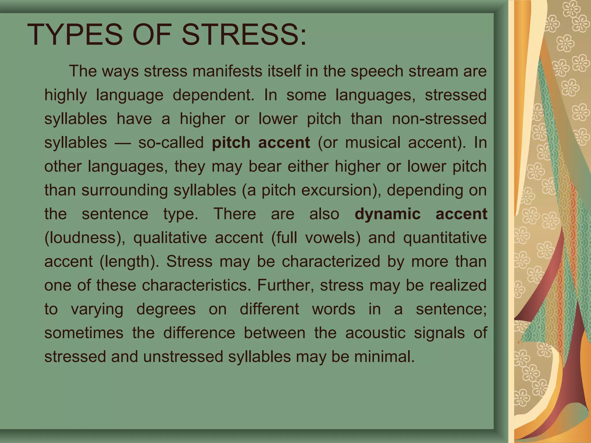 Stress and intonation | PPT