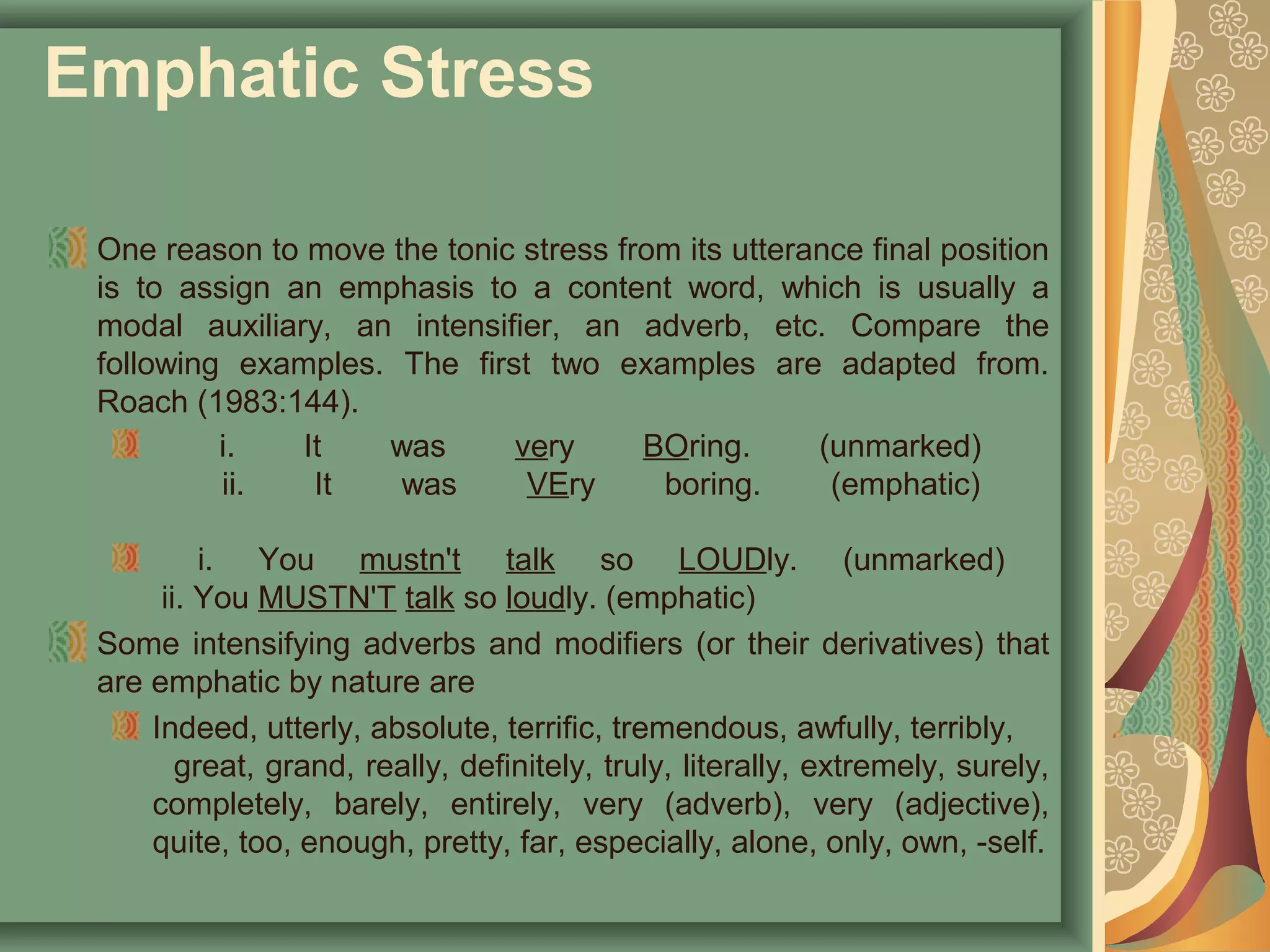 Stress and intonation | PPT