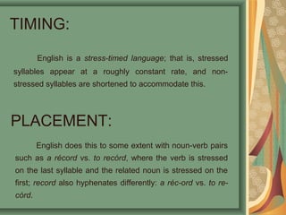 Stress and intonation | PPT