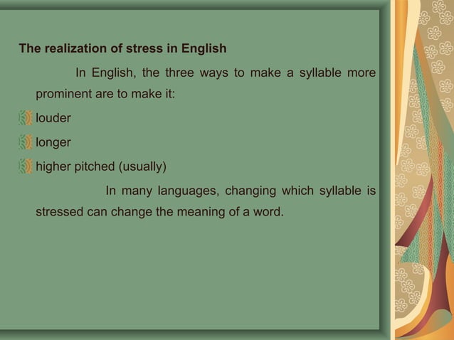 Stress and intonation | PPT