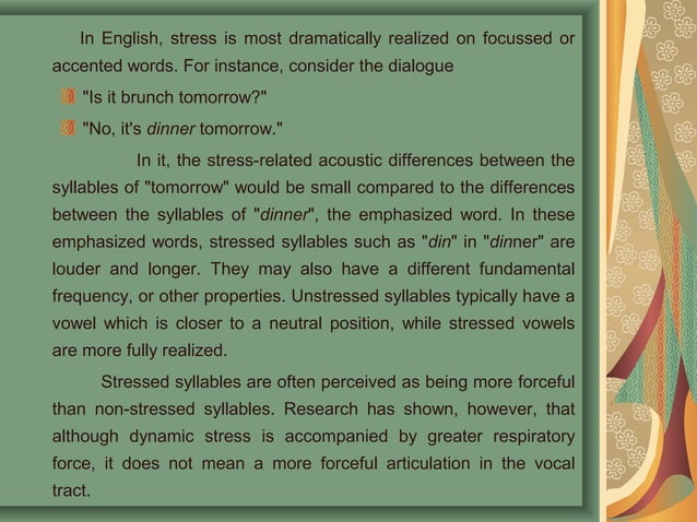 Stress and intonation | PPT