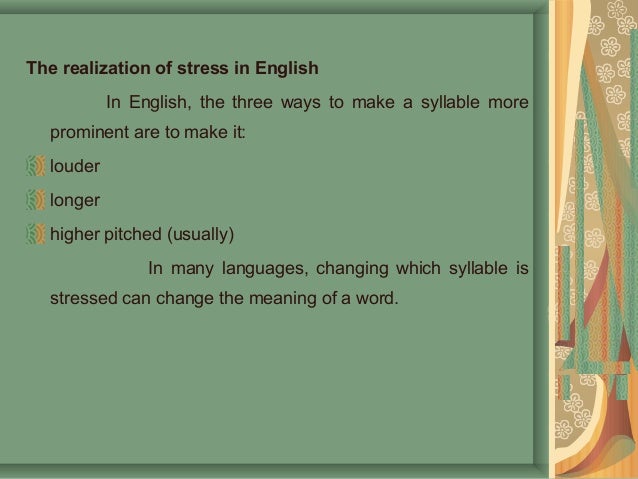 Stress and intonation