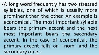 Stress and intonation | PPTX