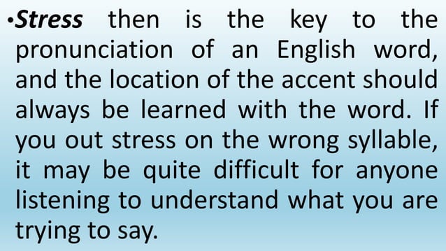 Stress and intonation | PPTX