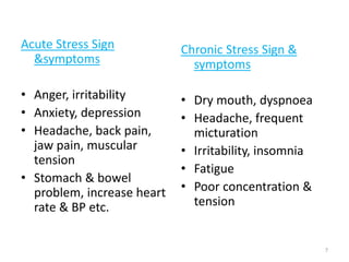 Stress and its management | PPTX