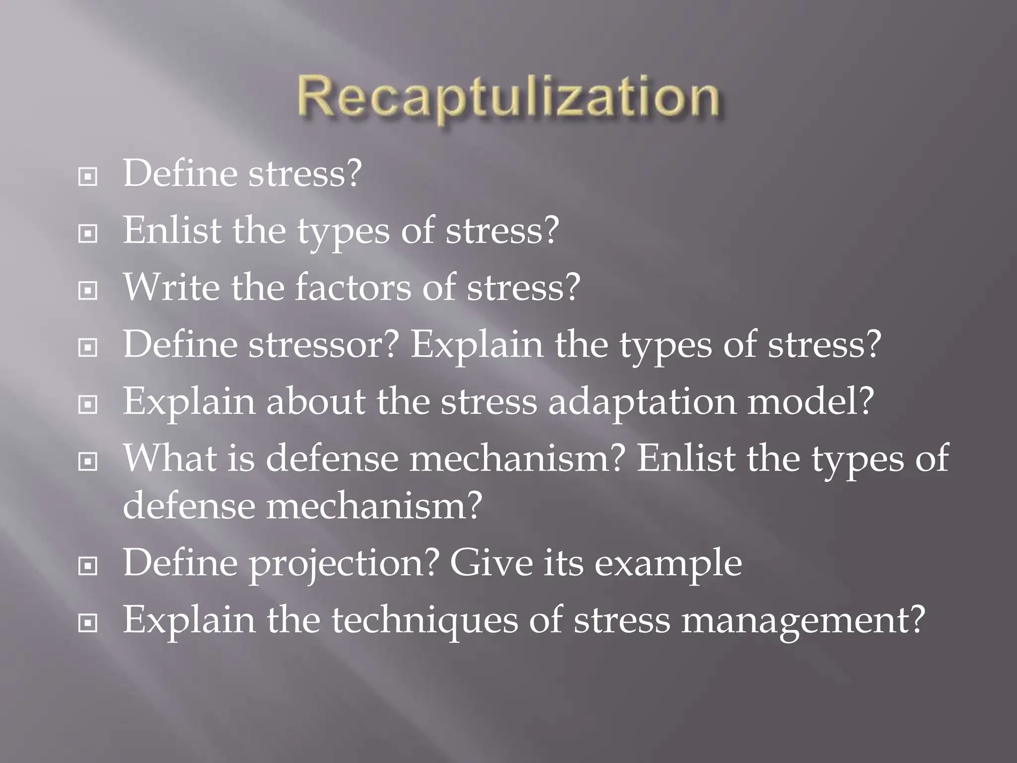 stress in nursing ppt | PPTX