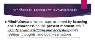 Resilience, Mindfulness and Stress Reduction | PPT