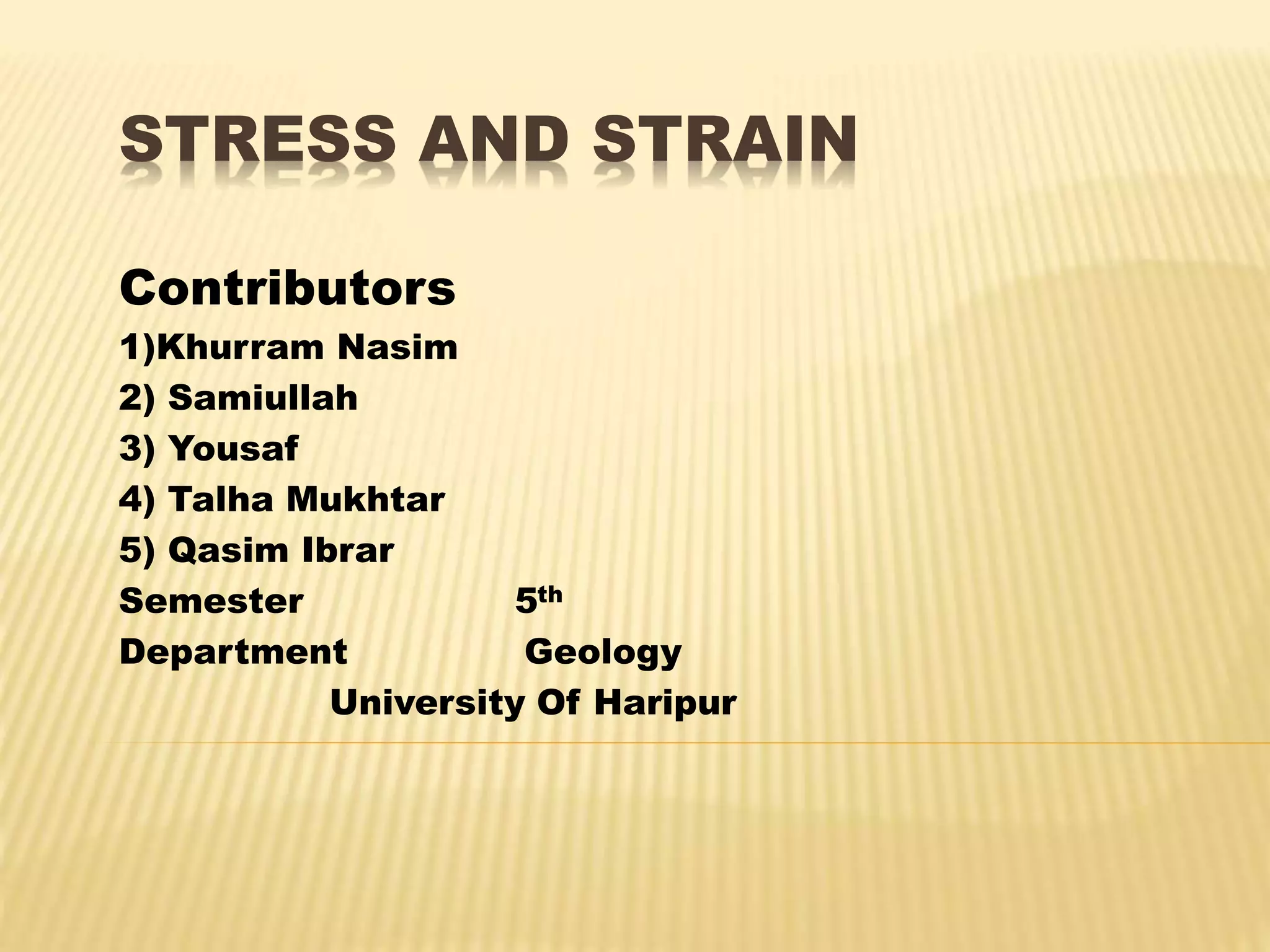 Stress and strain | PPT