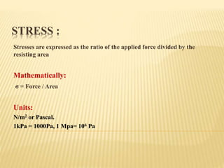 Stress and strain | PPTX