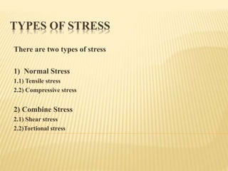 Stress and strain | PPTX