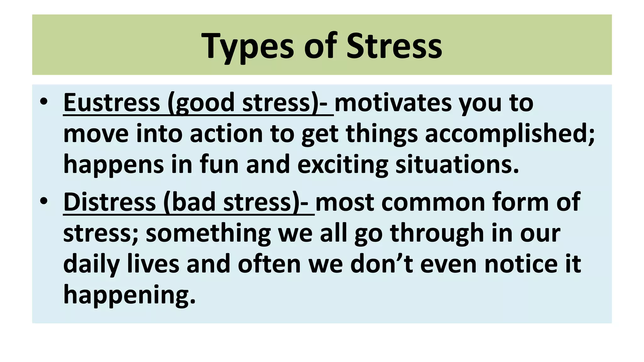 Stress and stressors | PPTX