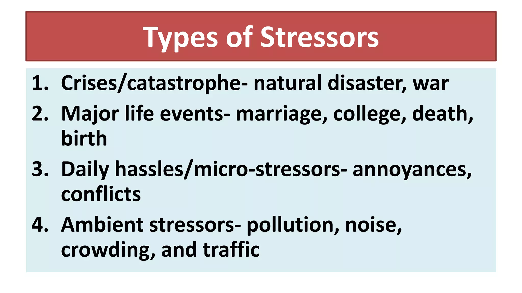 Stress and stressors | PPTX