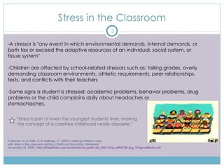 Stress and the Classroom | PPT