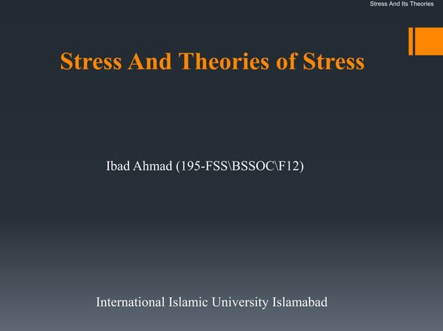 Stress and theories of stress | PPT
