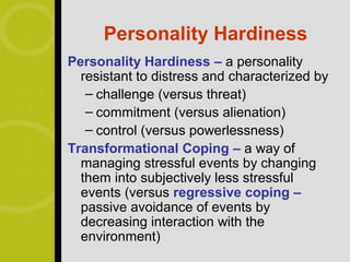 Stress and well being at work | PPT