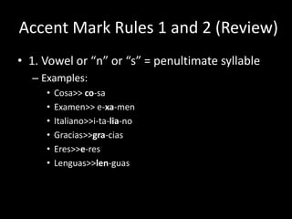 3-Stress and written accent marks part 2 (recorded in 2prts) | PPTX ...