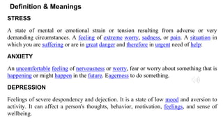 Stress, anxiety And;Depression eng | PPTX