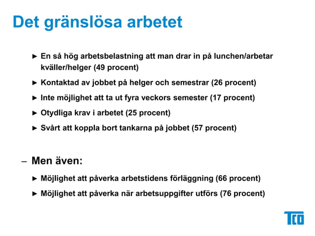 TCO Stressbarometer 2013 DIA | PPT
