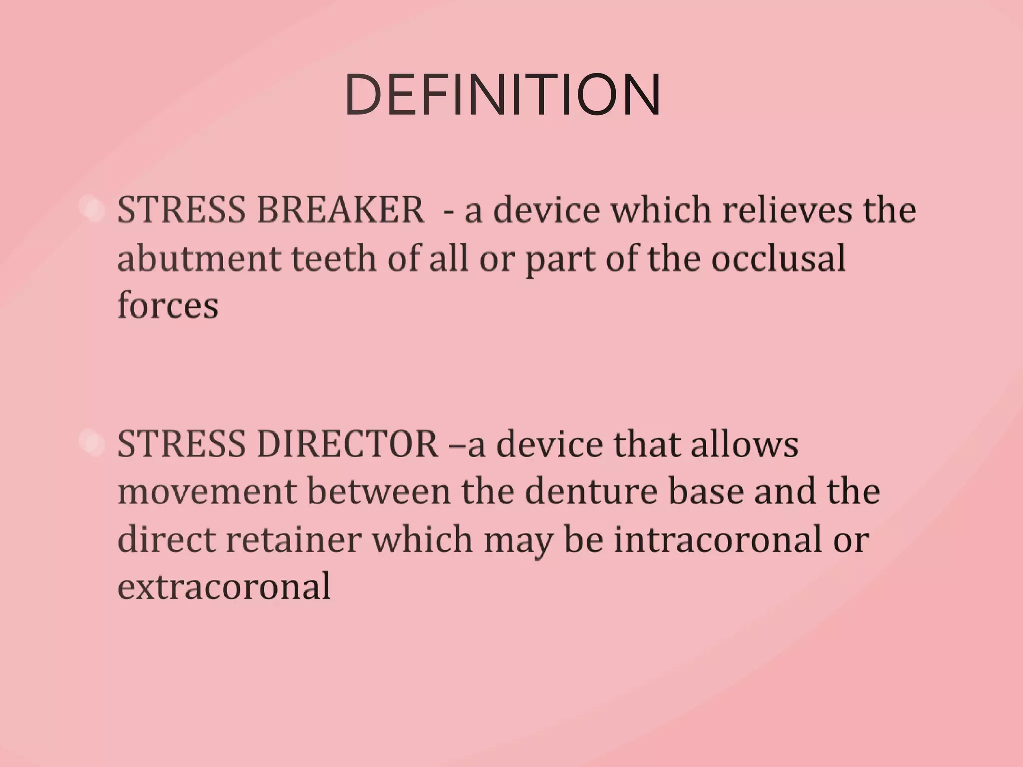 Stress breaker in rpd | PPT