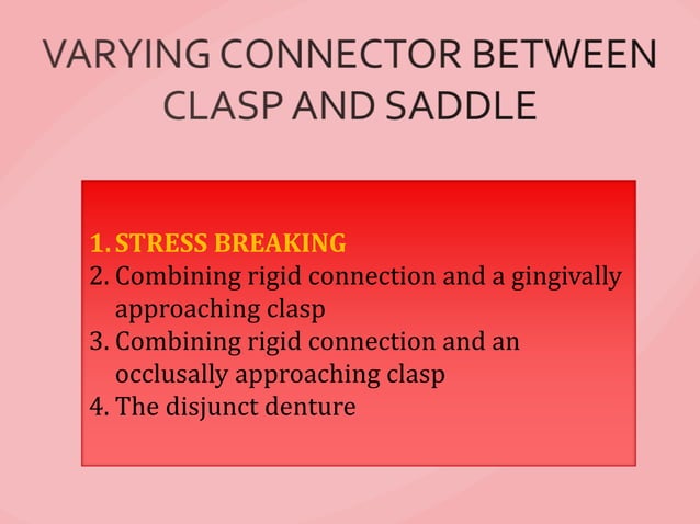 Stress breaker in rpd | PPT | Dental Health | Diseases and Conditions