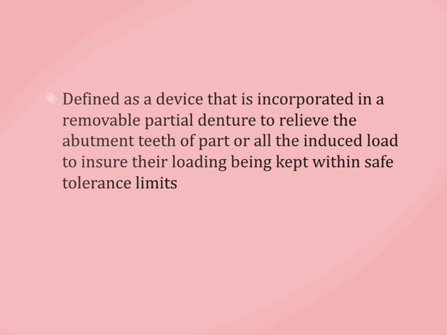 Stress breaker in rpd | PPT | Dental Health | Diseases and Conditions