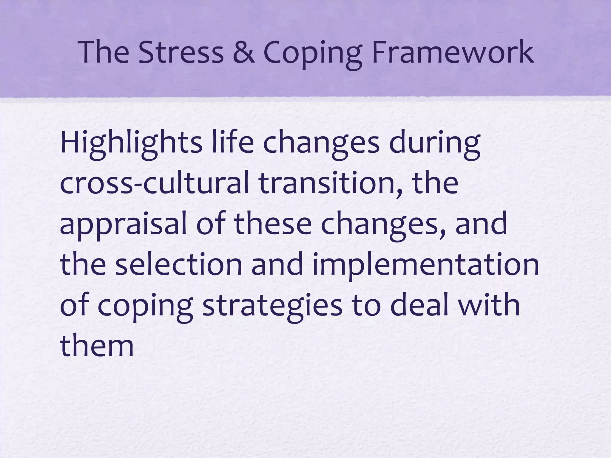 Stress & Coping Framework | PPTX