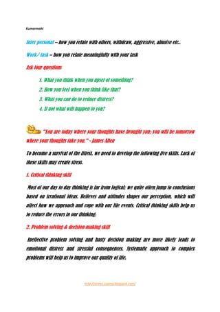 Stress Coping Skills Ebook | PDF