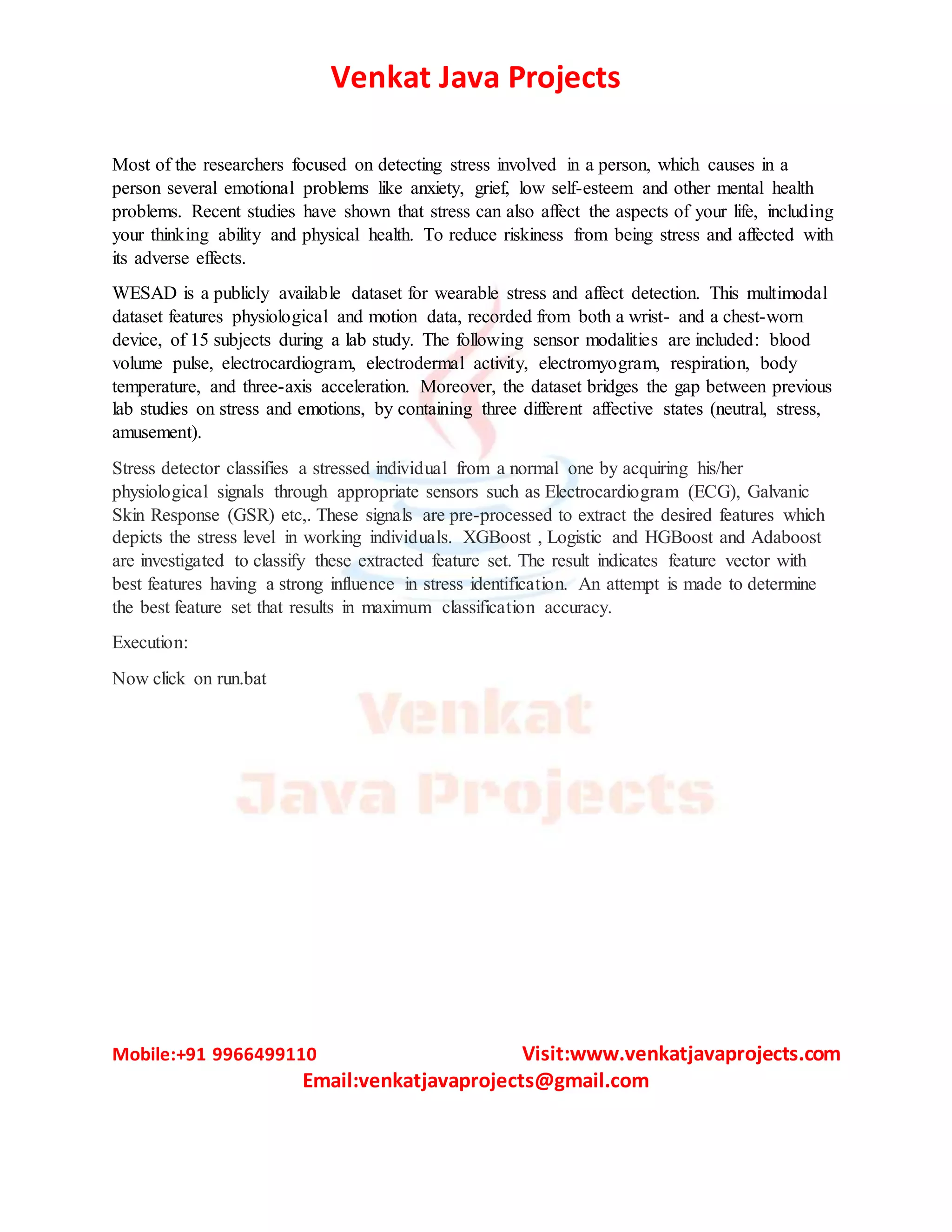 Stress detection | DOCX